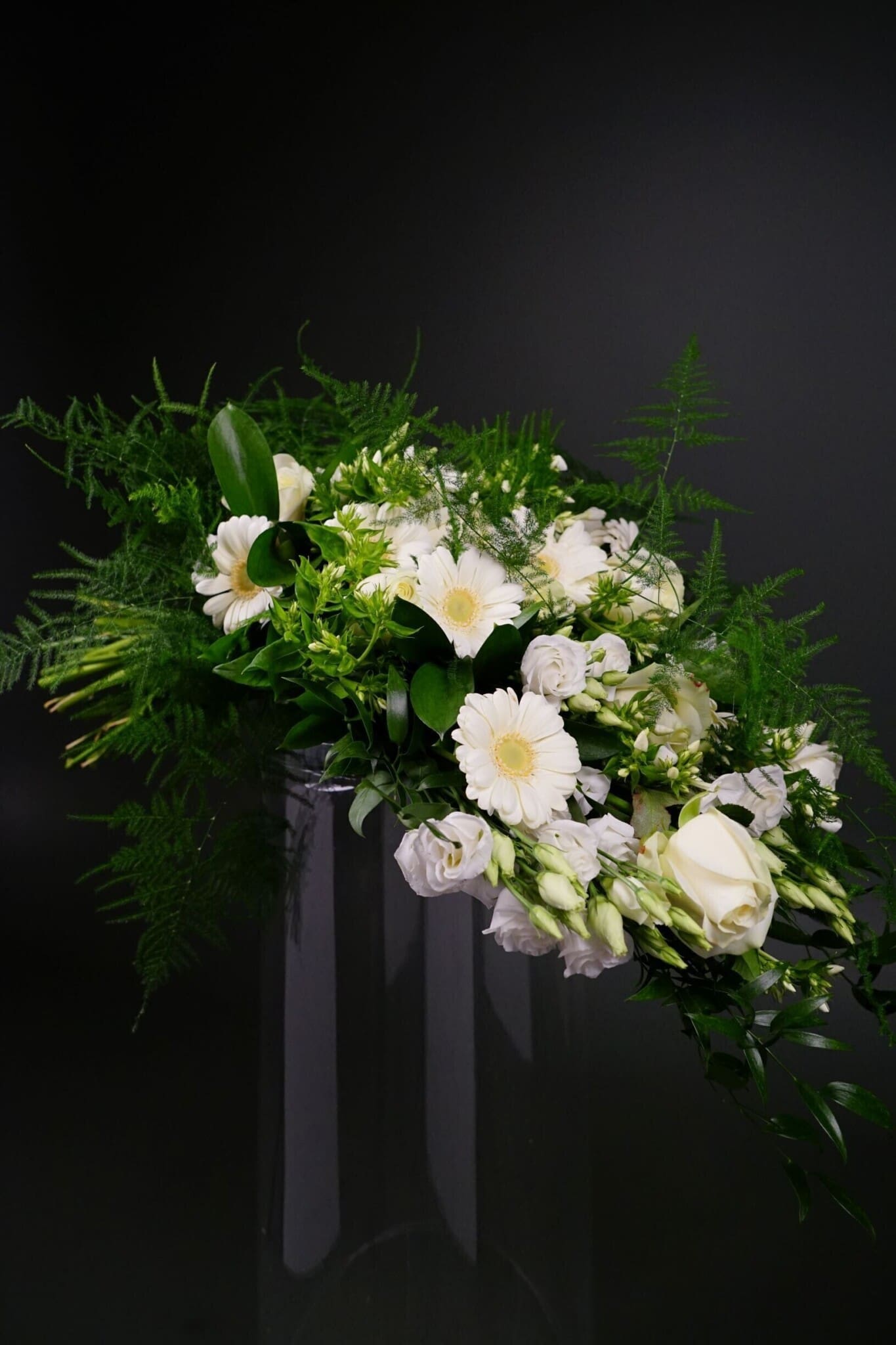 wit rouwboeket rouwbloemen boeket bezorgen