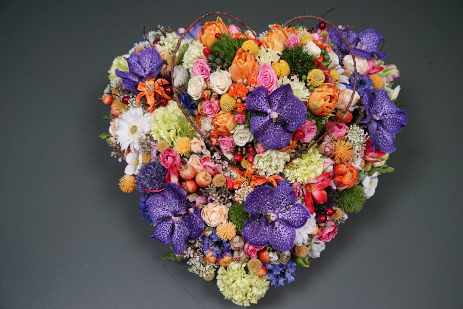 Rouwboeket ecologisch hartvorm blijvend bio duurzaam